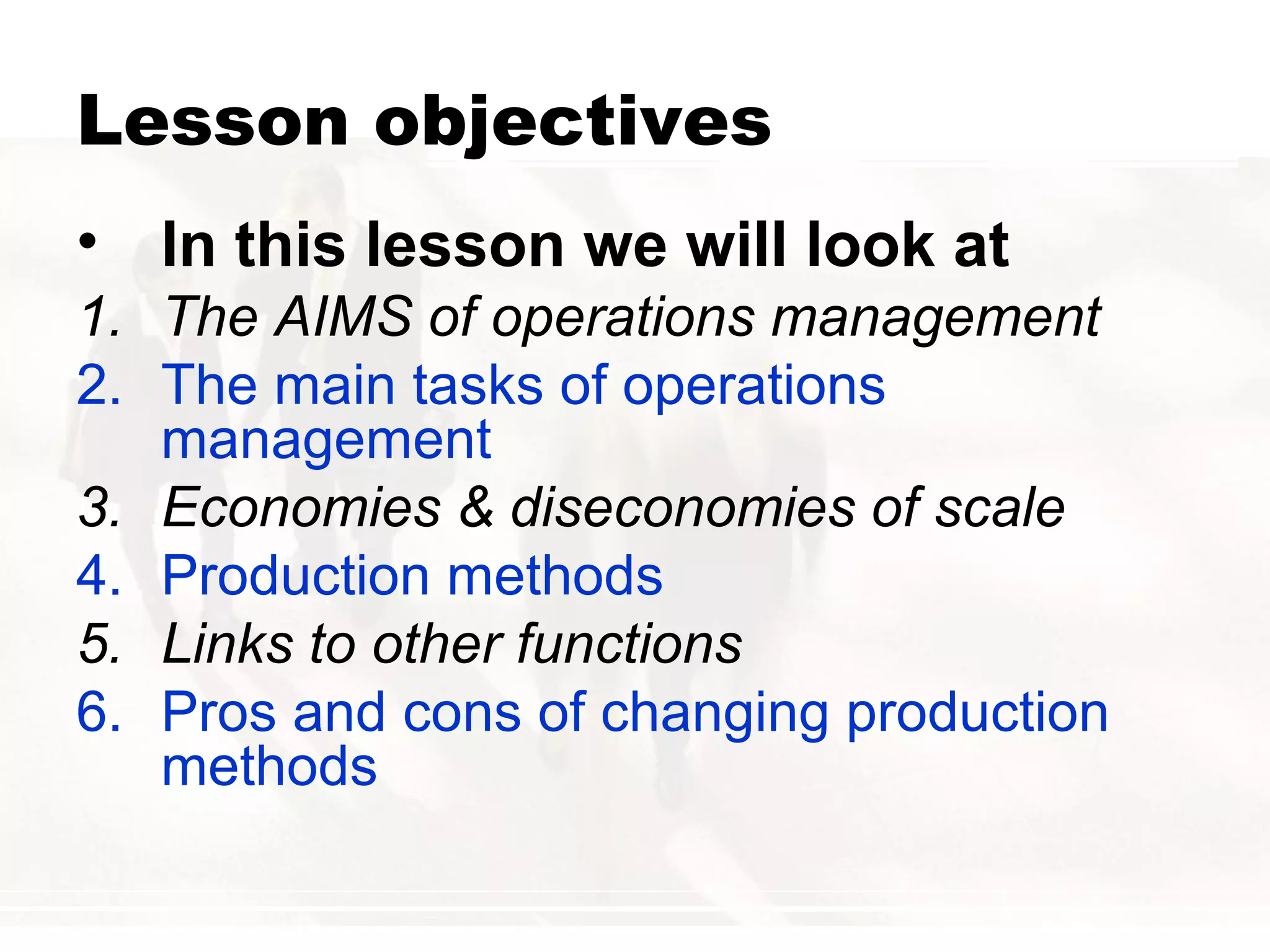 Operations Management Presentation | PPT
