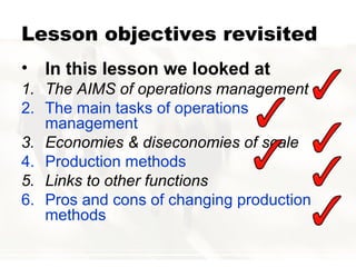 Operations Management Presentation | PPT