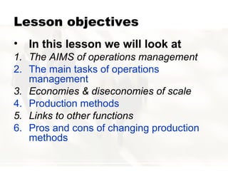 Operations Management Presentation | PPT