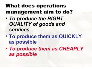 Operations Management Presentation | PPT