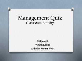 Operations management quiz | PPTX