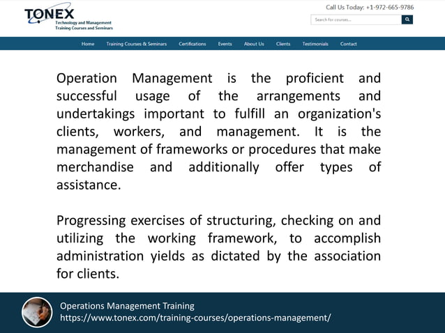 Operations management training | PPT
