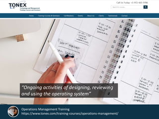 Operations management training | PPTX