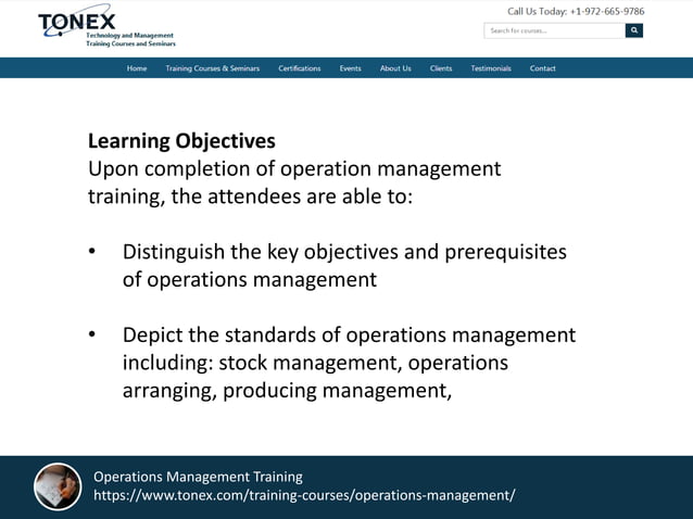 Operations management training | PPT