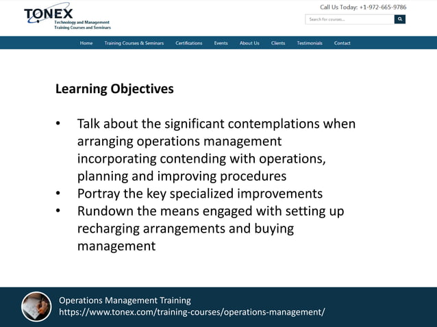 Operations management training | PPT