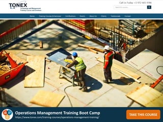 Operations Management Training Bootcamp | PPTX