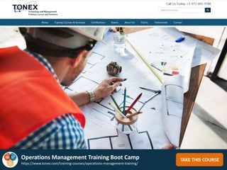 Operations Management Training Bootcamp | PPT