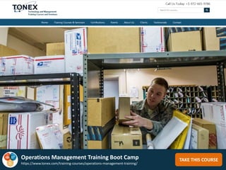 Operations Management Training Bootcamp | PPTX