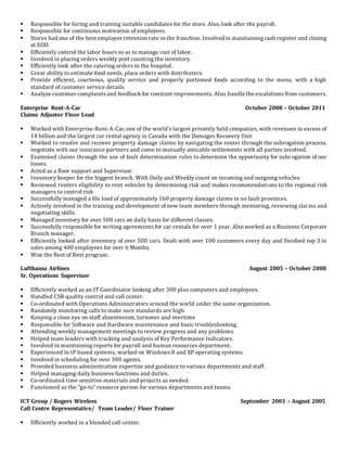 Sr Business and Operations manager | DOCX