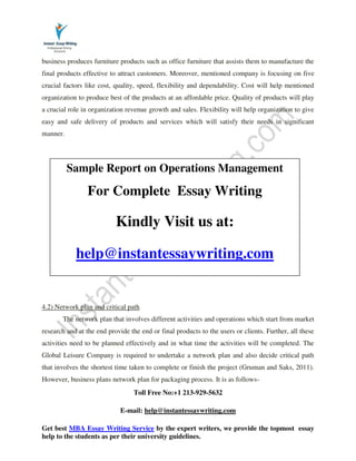 Sample on Operations Management By Instant Essay Writing | PDF