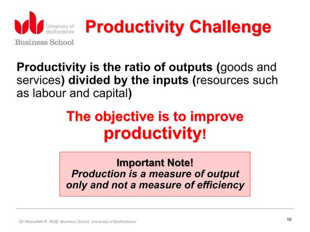Operations managment productivity | PPT