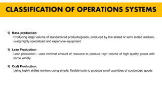 Operations Management Introduction | PPT