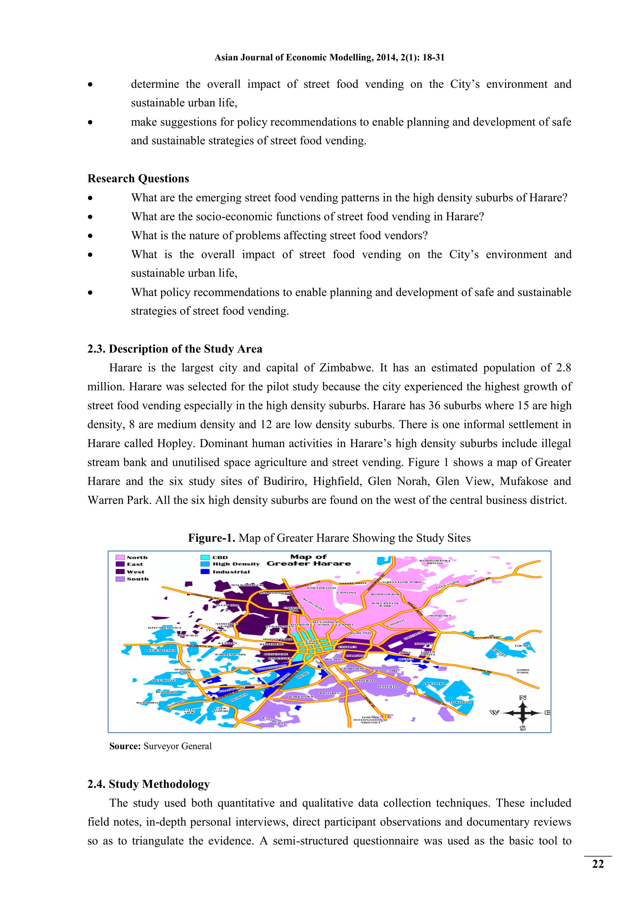 Operations od street food vendors and their impact on sustainable urban ...