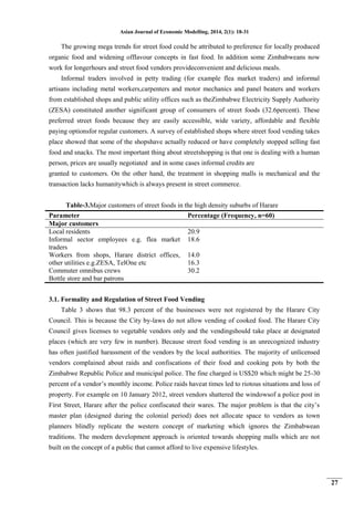 Operations od street food vendors and their impact on sustainable urban ...