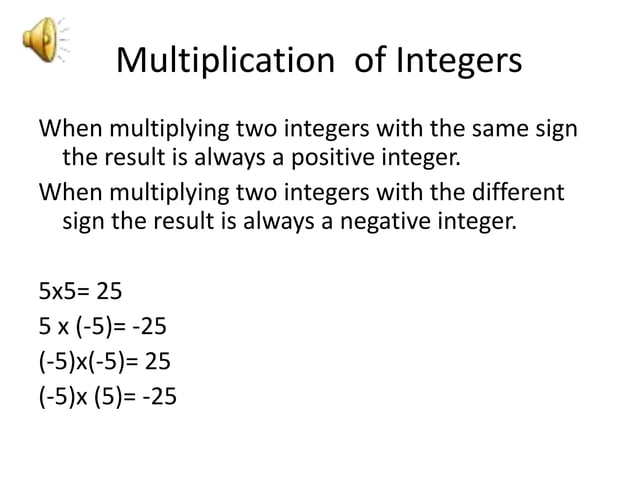 Operations Of Integers | PPTX
