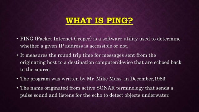 What is Ping | PPTX