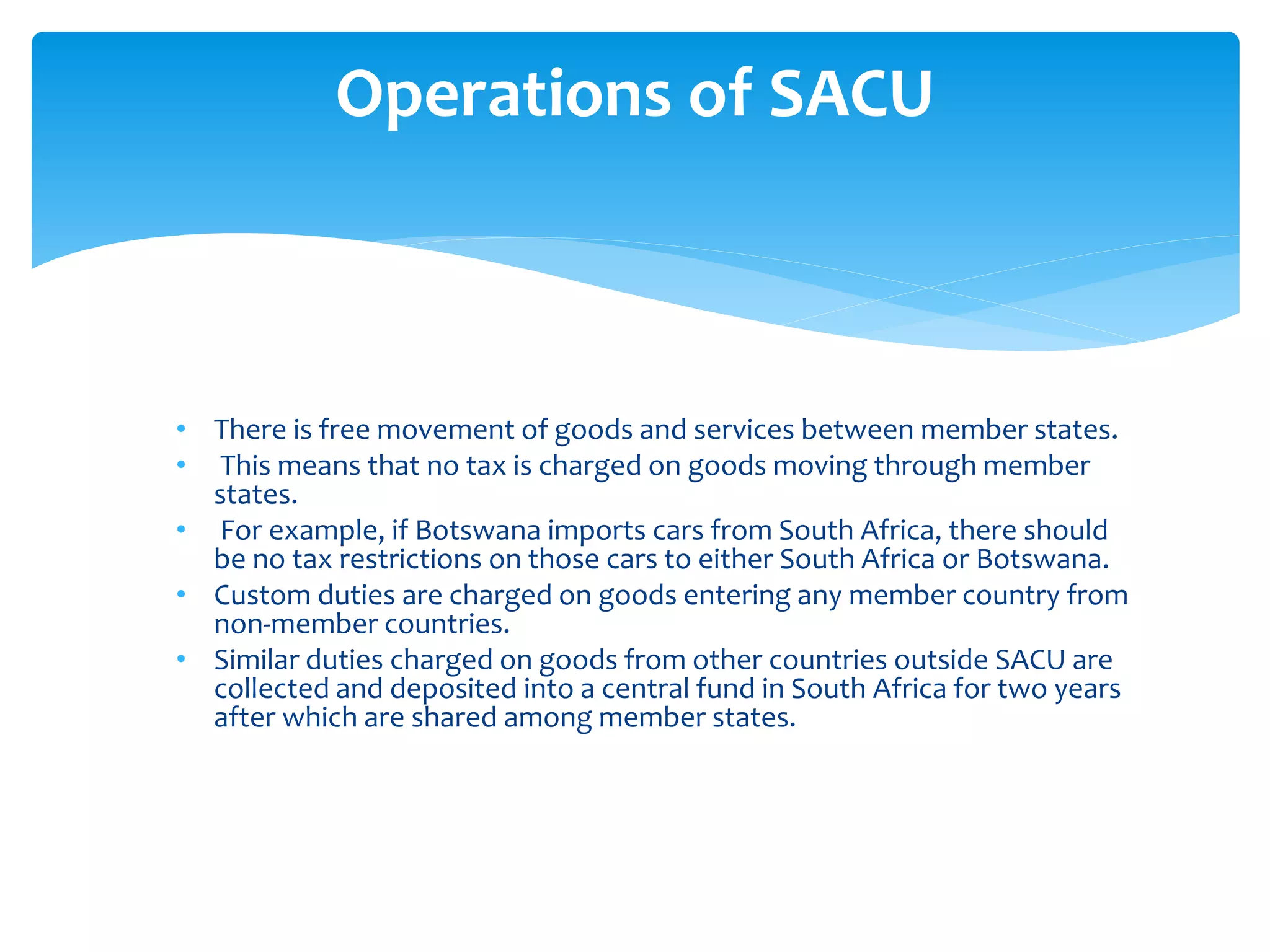 Successes and Challenges of SACU and SADC | PPTX