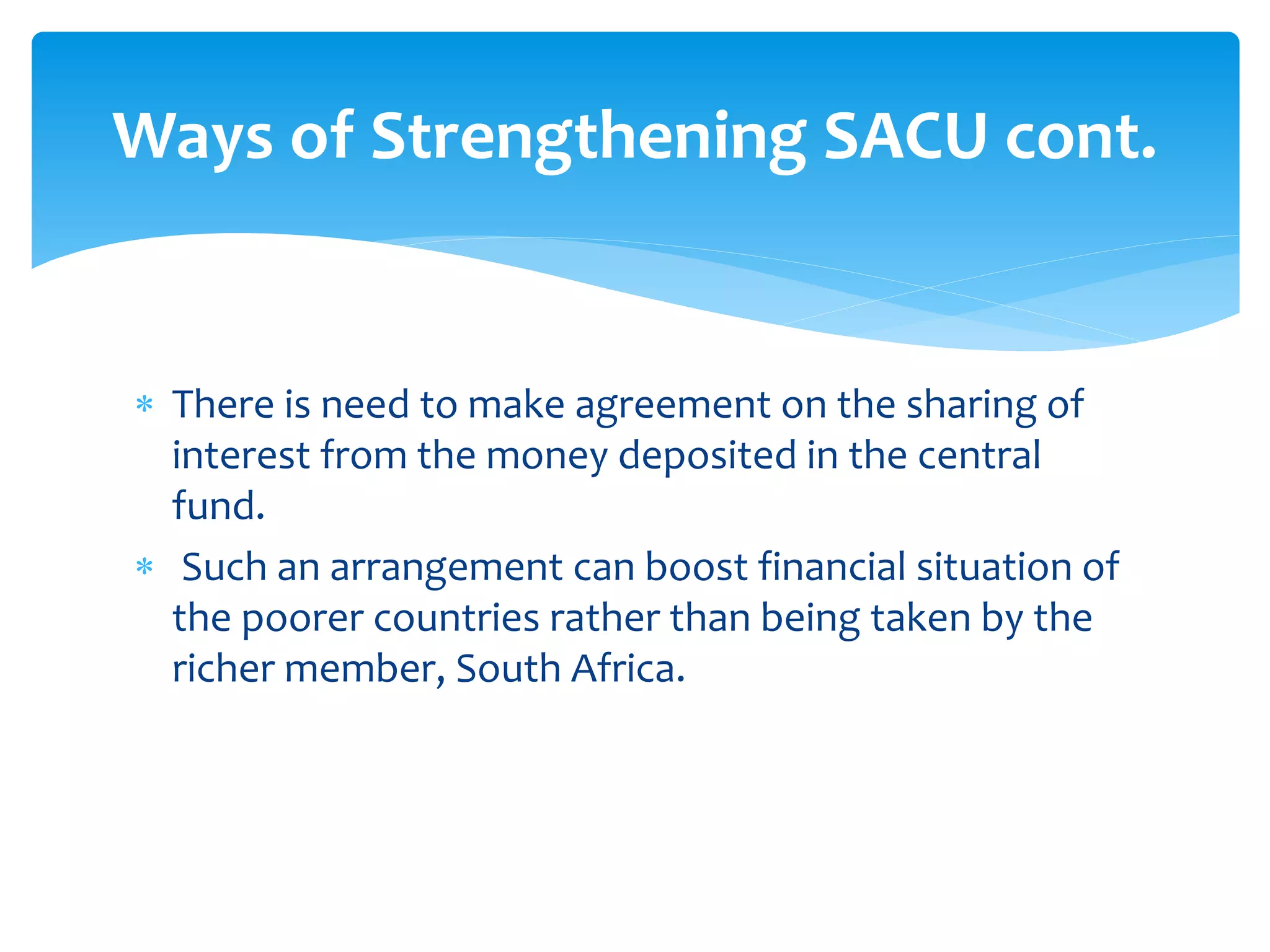 Successes and Challenges of SACU and SADC | PPTX