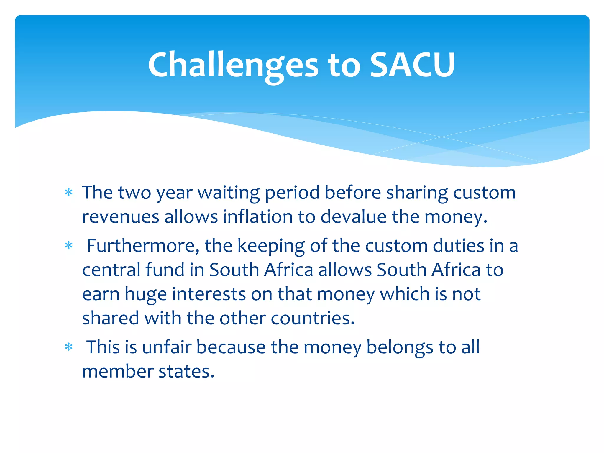 Successes and Challenges of SACU and SADC | PPTX