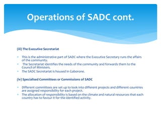 Successes and Challenges of SACU and SADC | PPTX