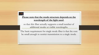 Operations of singlemode fiber cable | PDF