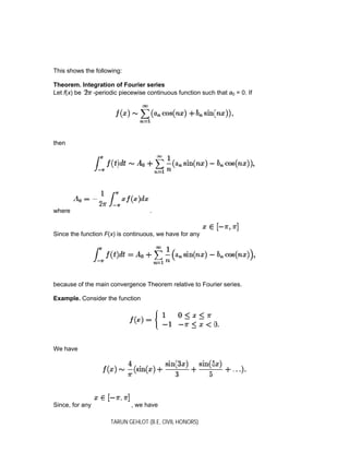 Operations on fourier series | PDF