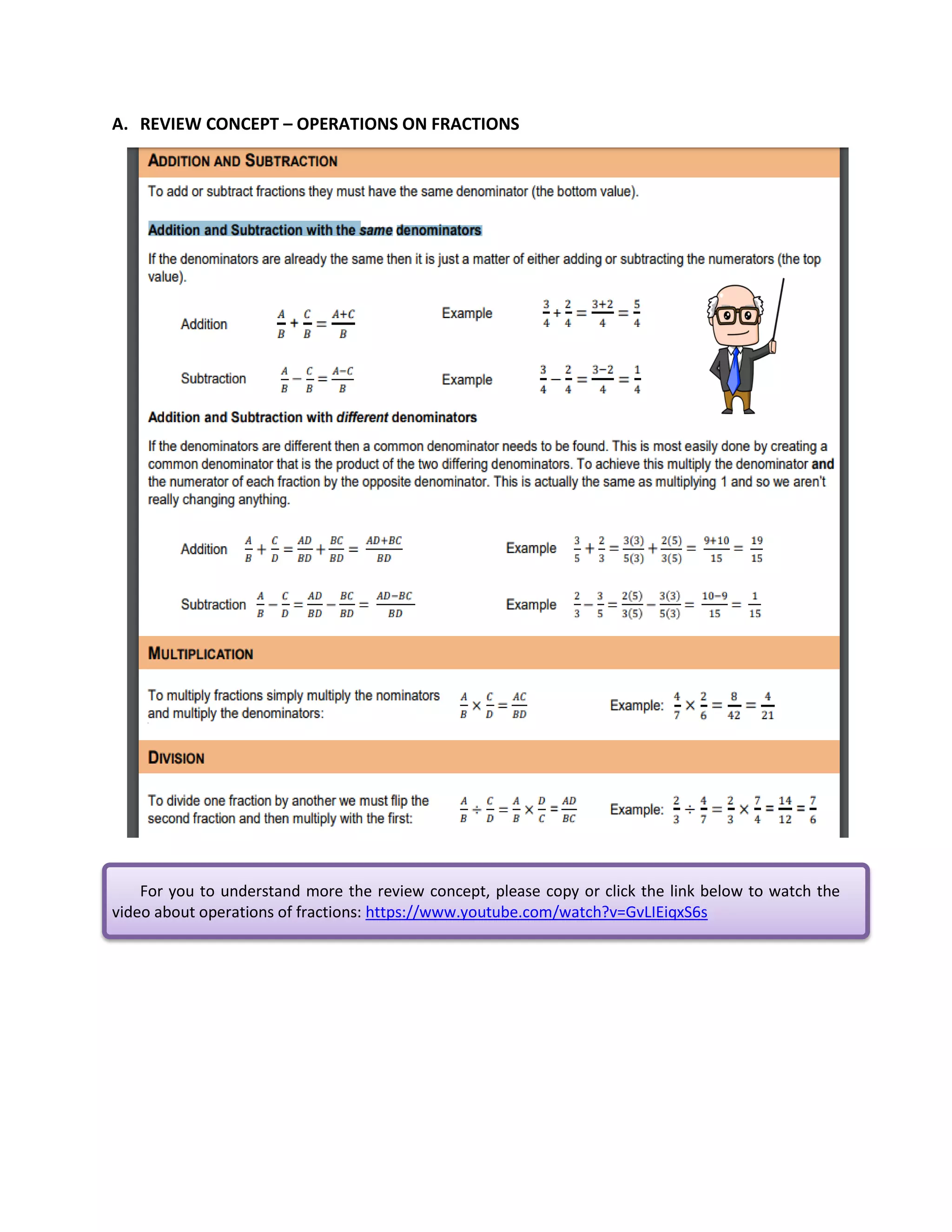 Operations on fractions | PDF