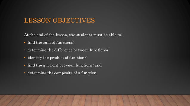 Operations on function.pptx | Chemistry | Science