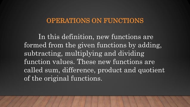 Operations on function.pptx | Chemistry | Science