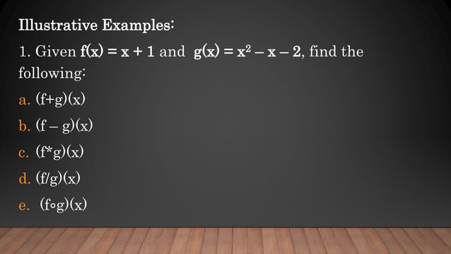 Operations on function.pptx | Chemistry | Science