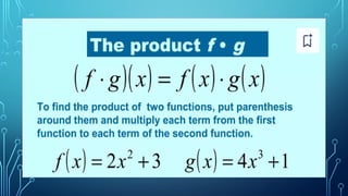 OPERATIONS ON FUNCTIONS (addition,subtraction,multiplication,division ...