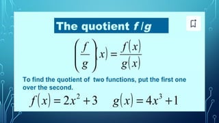 OPERATIONS ON FUNCTIONS (addition,subtraction,multiplication,division ...