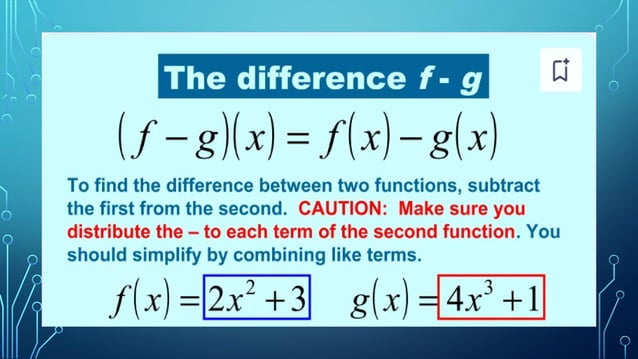 OPERATIONS ON FUNCTIONS (addition,subtraction,multiplication,division ...
