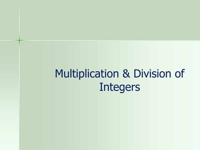 OPERATIONS ON INTEGERS.ppt | Games and Puzzles | Hobbies & Interests