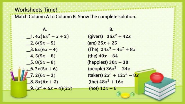 Operations on Polynomials Multiplication of Polynomials.pptx | Homework ...