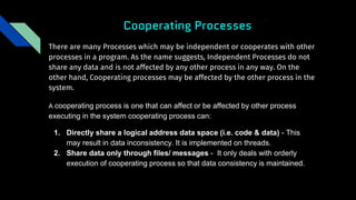 Operations on Processes and Cooperating processes | PPT