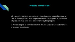 Operations on Processes and Cooperating processes | PPTX