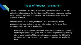 Operations on Processes and Cooperating processes | PPTX
