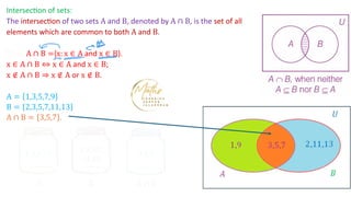 operations on sets (sets relations functions) | PPT