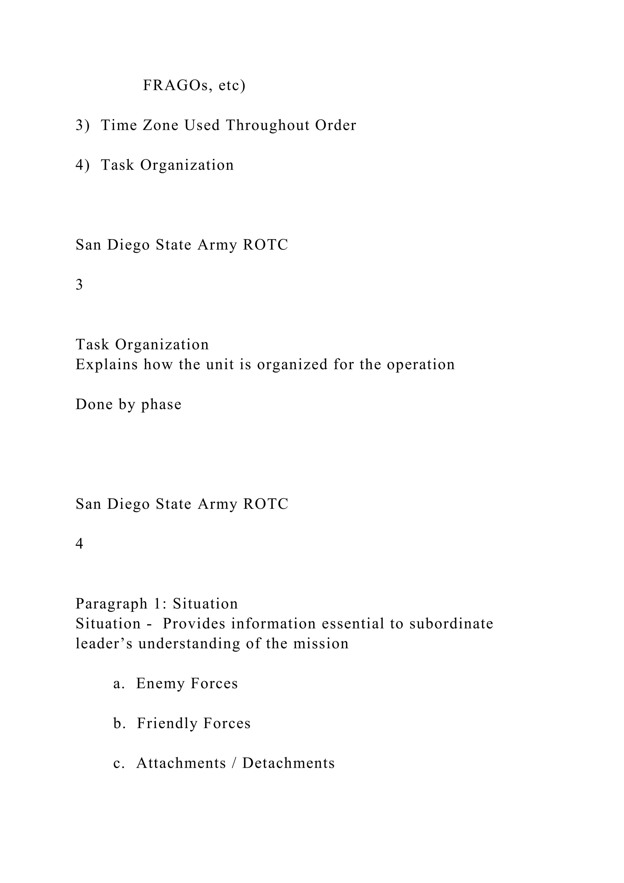 OPERATIONS ORDER (OPORD)San Diego State Army ROTC.docx