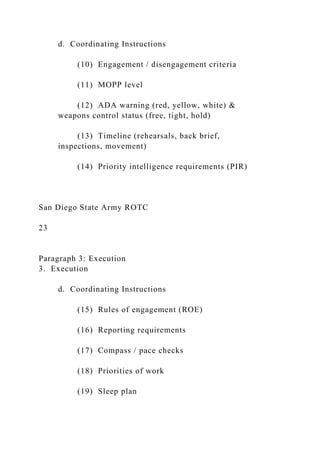 OPERATIONS ORDER (OPORD)San Diego State Army ROTC.docx