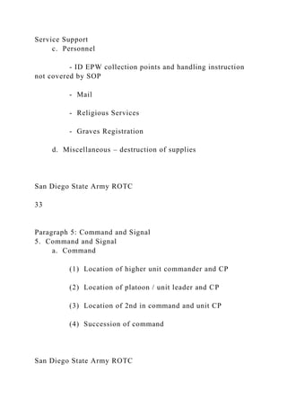 OPERATIONS ORDER (OPORD)San Diego State Army ROTC.docx