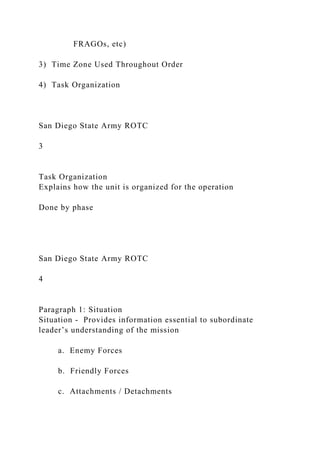 OPERATIONS ORDER (OPORD)San Diego State Army ROTC.docx
