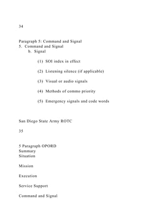 OPERATIONS ORDER (OPORD)San Diego State Army ROTC.docx