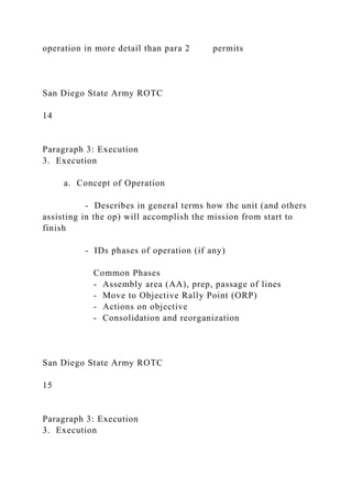 OPERATIONS ORDER (OPORD)San Diego State Army ROTC.docx