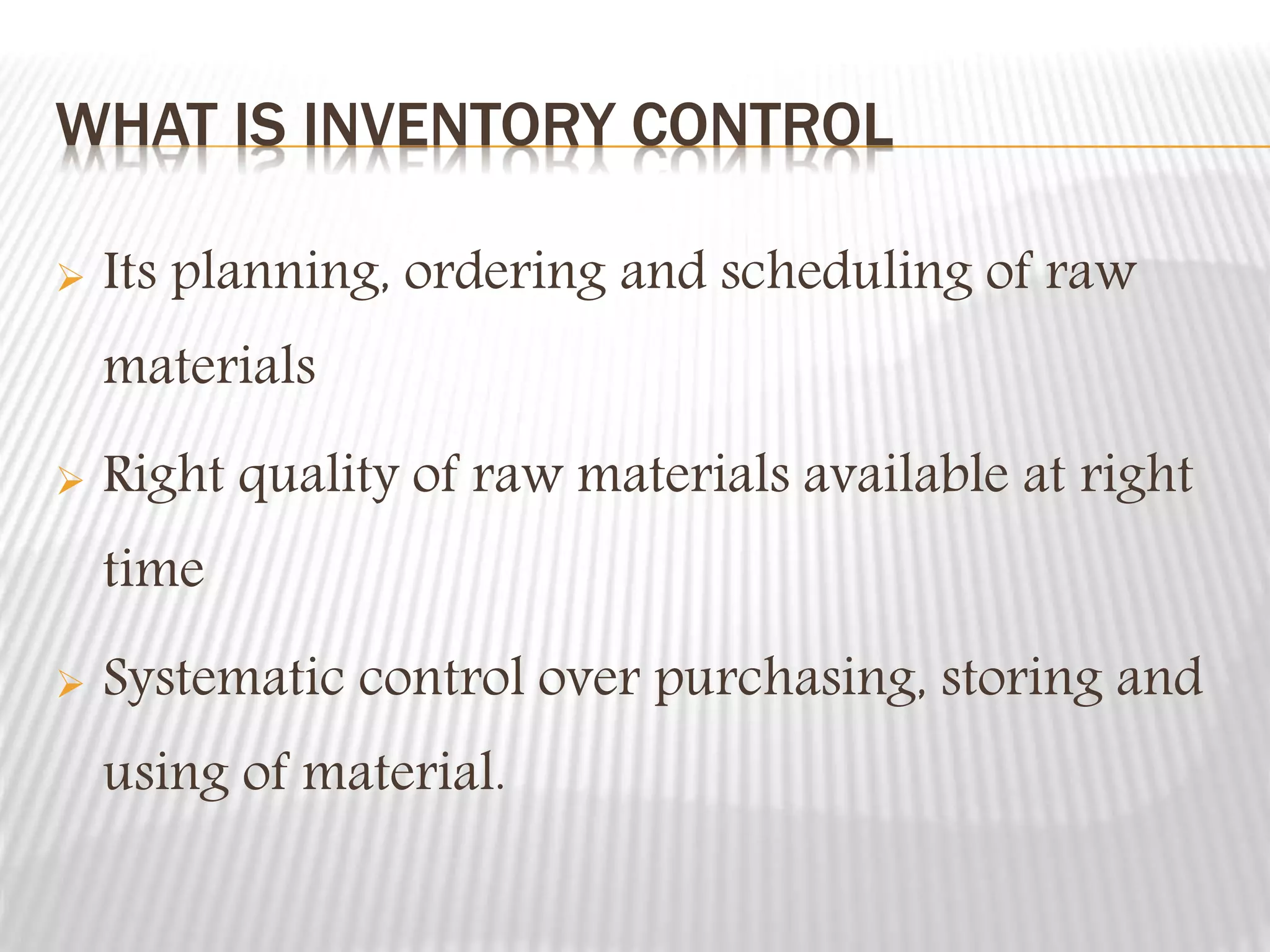 selective inventory control | PPTX