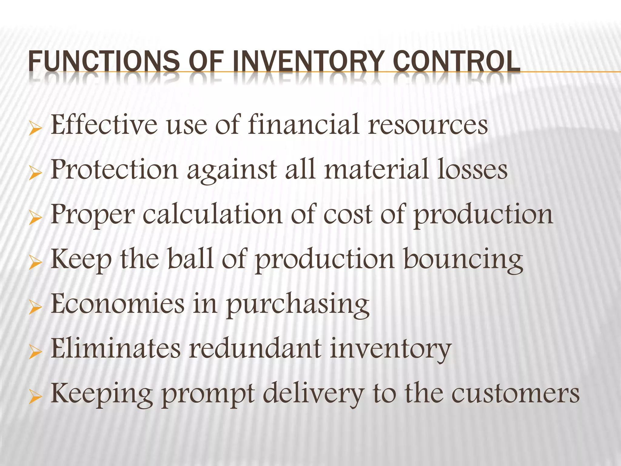 selective inventory control | PPTX