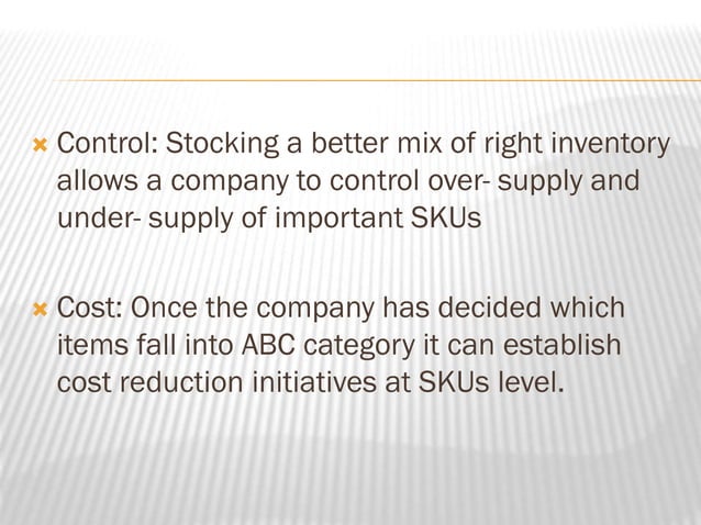 selective inventory control | PPTX