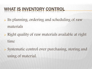 selective inventory control | PPTX