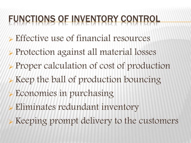 selective inventory control | PPTX